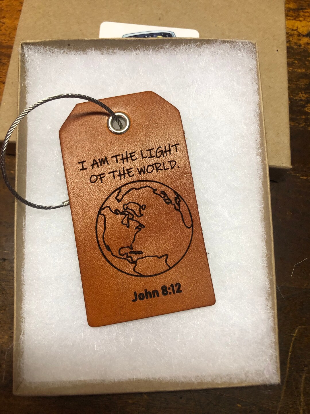 Bible Verse Baggage Tag I Am the Light of the World, John 8:12 Bible ...