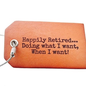Retirement Gift, Leather Luggage Tags Teacher Retirement Class Gift ...