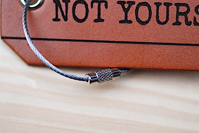 This Bag is not Yours Leather Luggage Tag For Him | Etsy