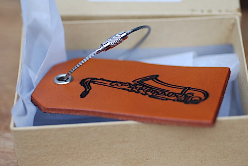 Saxophone or Alto Sax Instrument Tag Instrument Case ID - Etsy