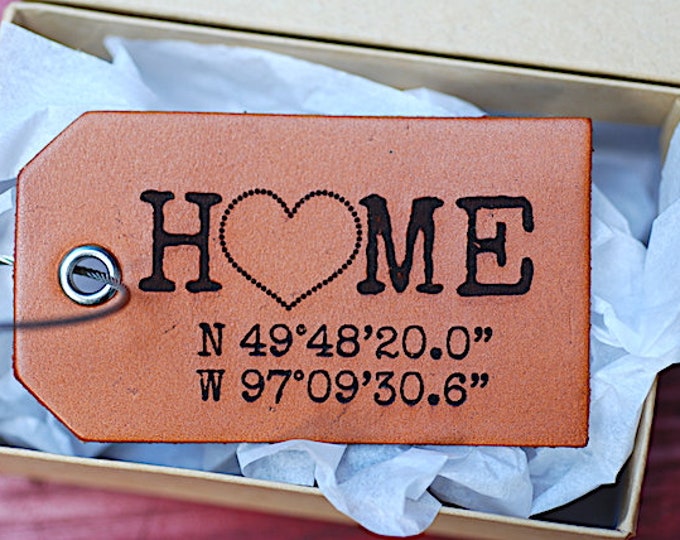 Mens Luggage Tag Personalized Gift for Him Leather Luggage - Etsy