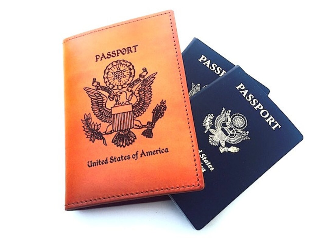 Double Passport Wallet, United States of America Citizenship Gift ...