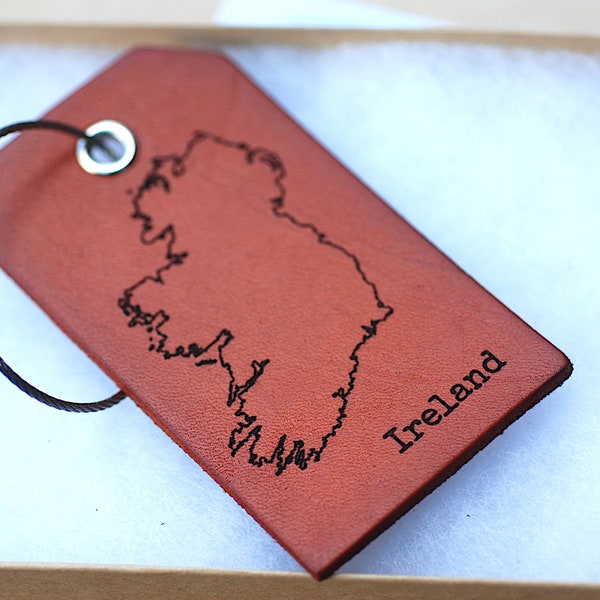 Leather Map of Ireland - Etsy