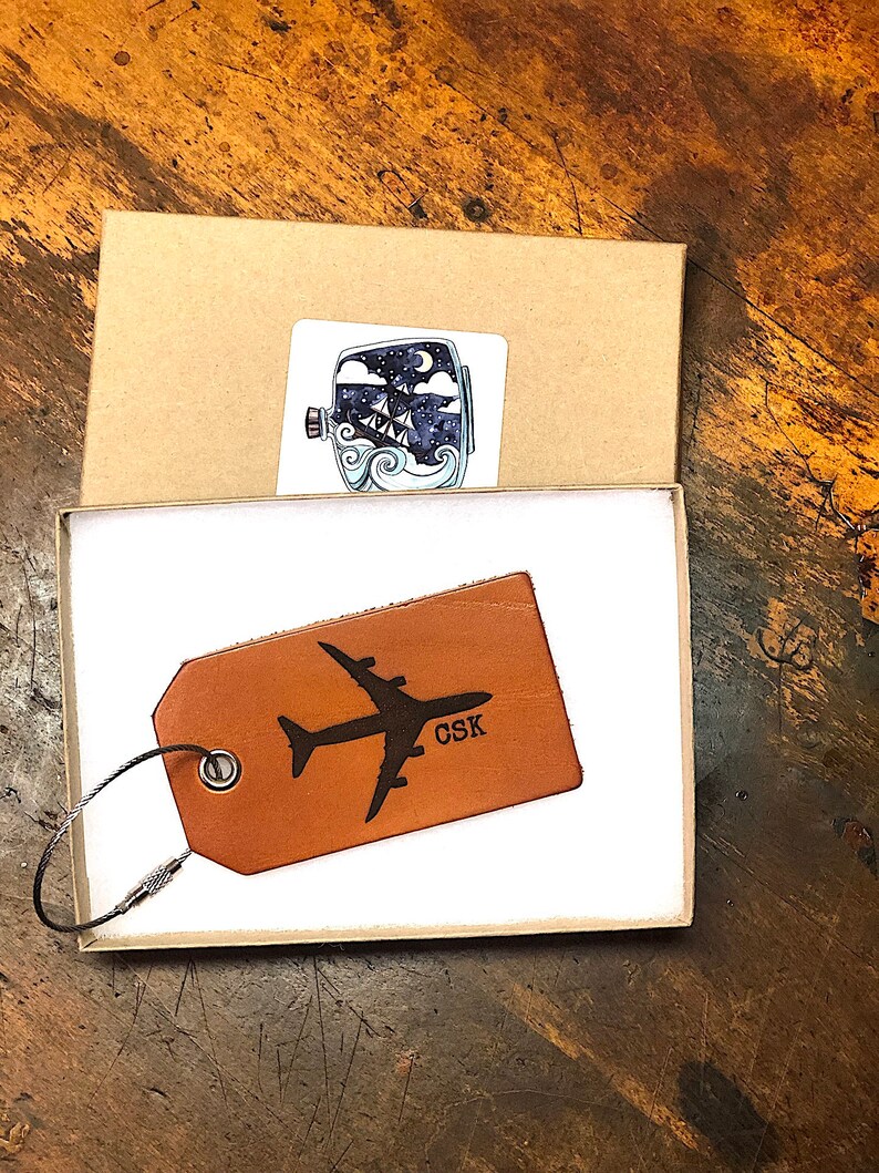 Plane Luggage Tag Gift for Pilot Monogram Flight Airplane - Etsy