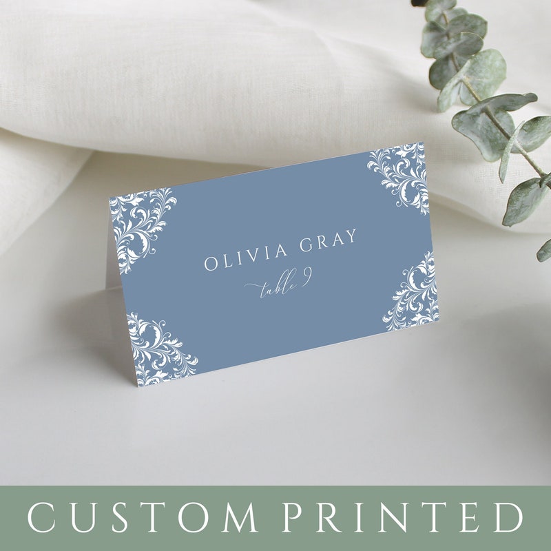 Blue Place Cards - Etsy