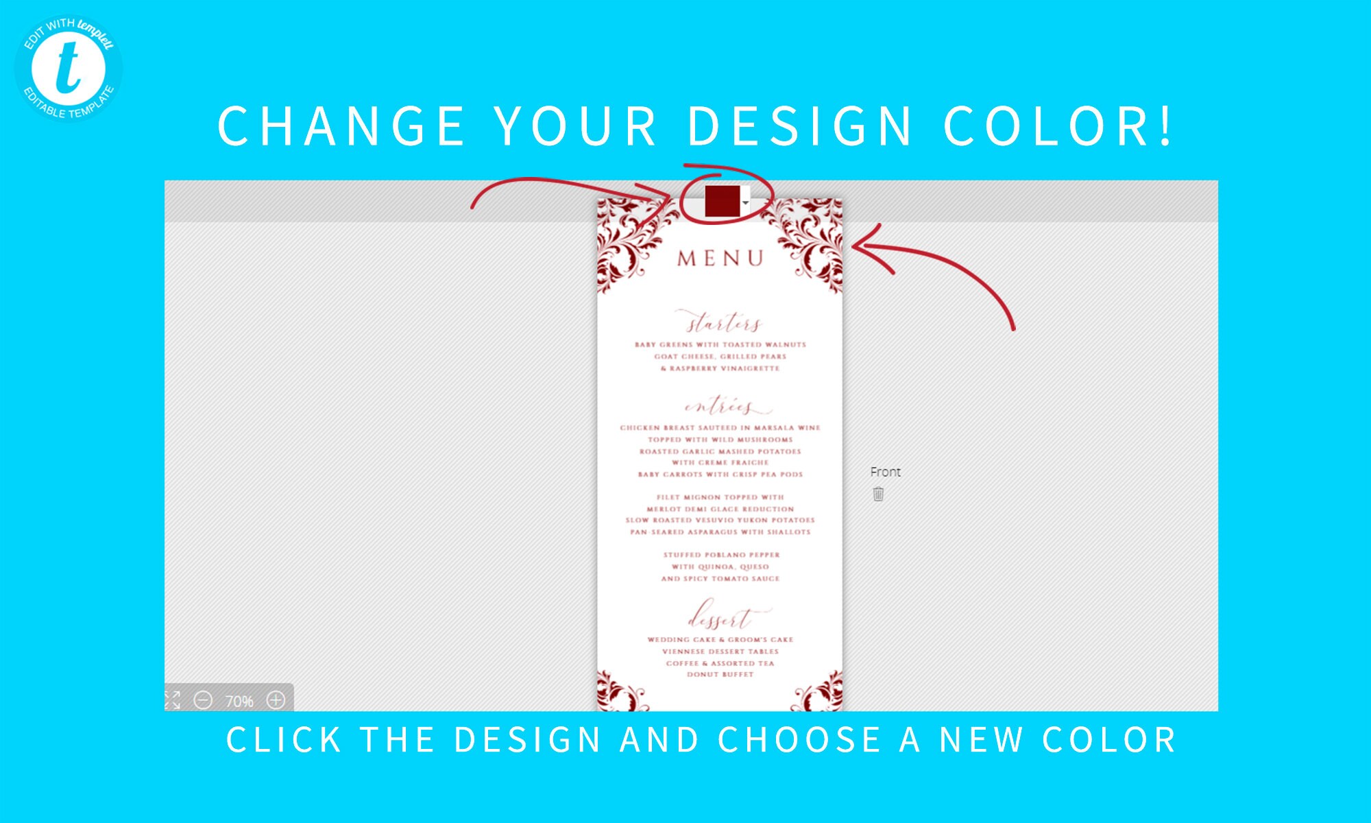 Vintage Wedding Menu Template Elegant Wedding Menu With - Etsy Canada