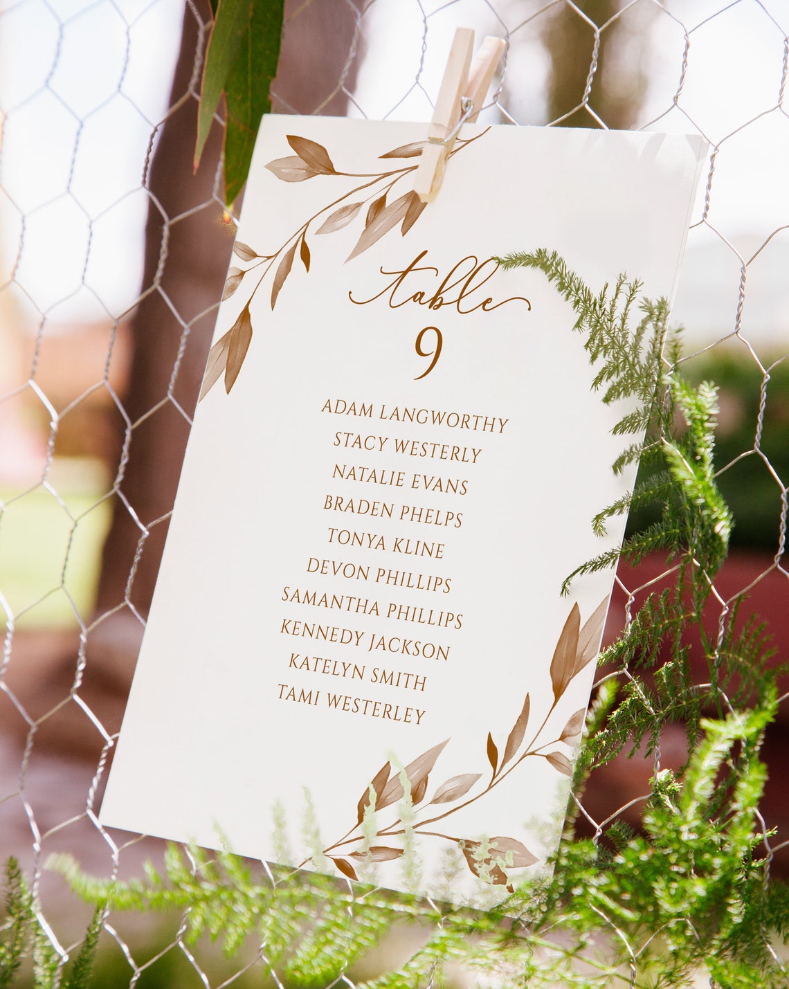 Fall / Autumn Wedding Seating Chart Lists Template Ethereal | Etsy