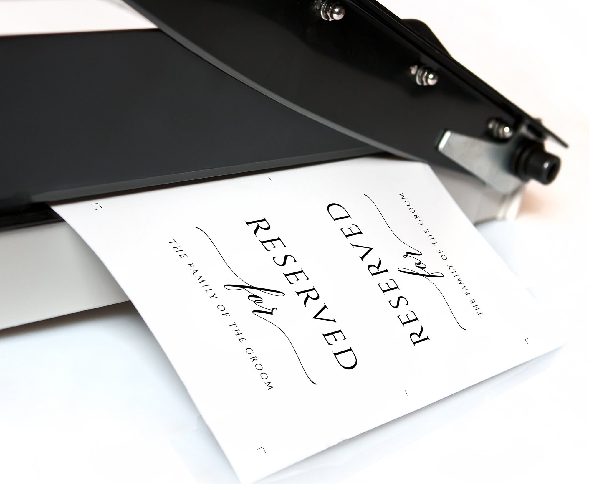 Small Wedding Reserved Sign Template (tent) | Romantic Calligraphy ...