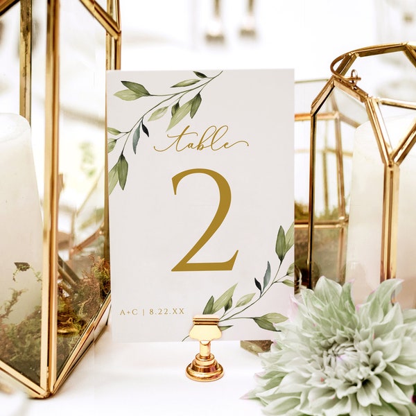 Gold Table Numbers - Etsy