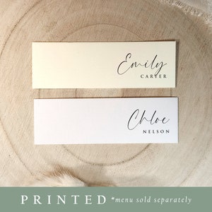 Name Tags | Printed Name Cards | Menu Name Tags | Modern Minimalist ...