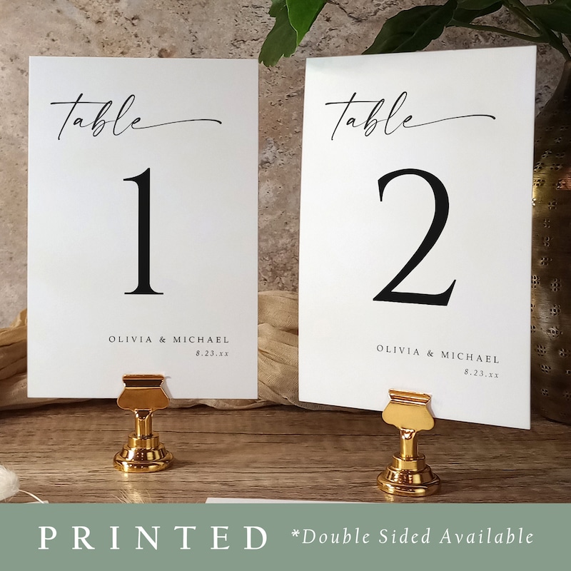 Gold Table Numbers - Etsy