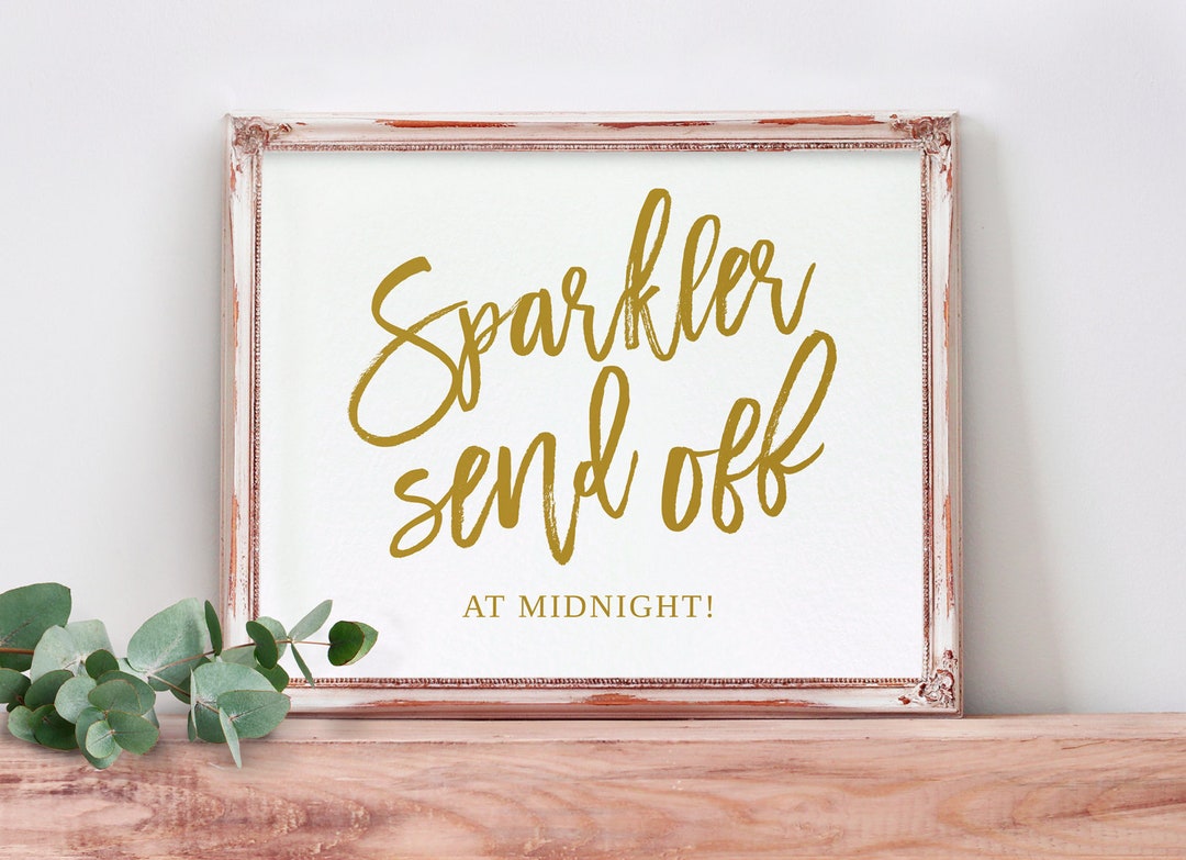 Sparkler Send off Sign any Color Wedding Sign Template Printable Sign ...