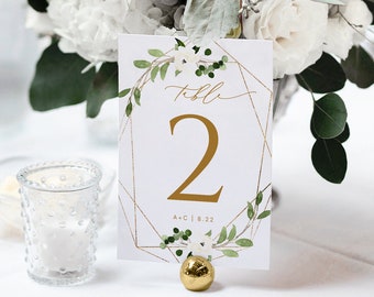 Geometric Table Numbers | Etsy