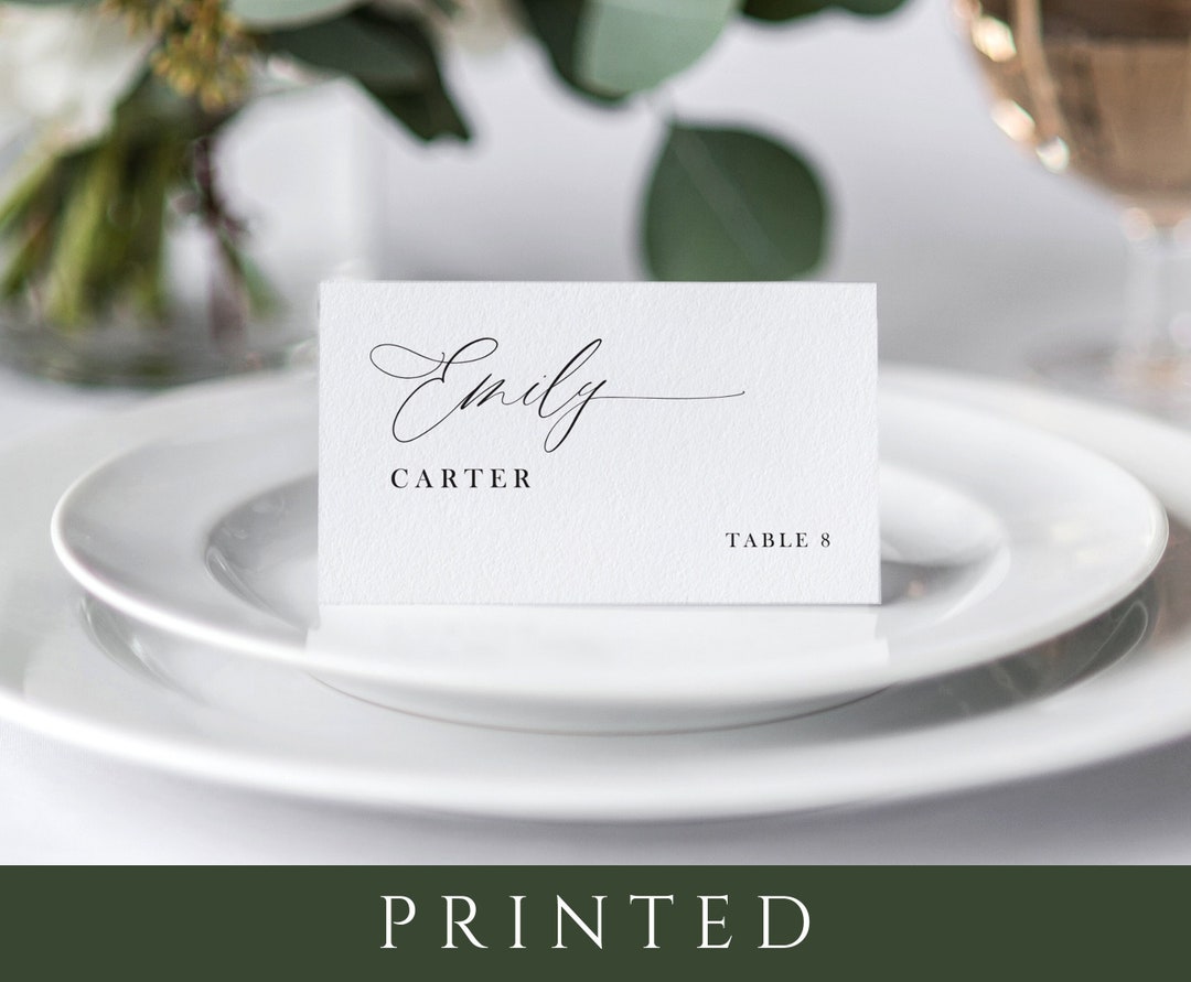 Printed Place Cards | Personalized Wedding Place Cards | Name Cards ...