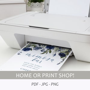 Mimosa Bar Template Bundle - Sign and Tent Cards - Wildflower Bouquet ...