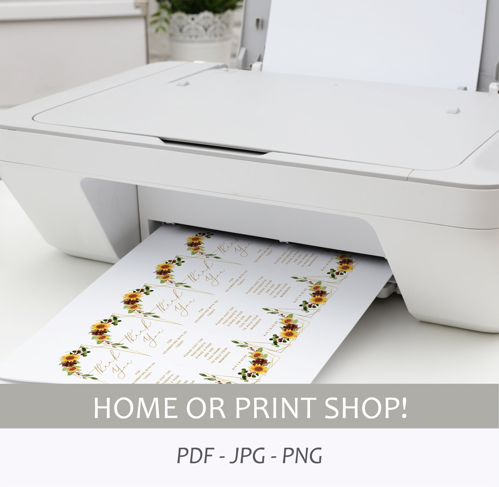 Sunflowers Wedding Photo Booth Inserts for Favors Photo - Etsy