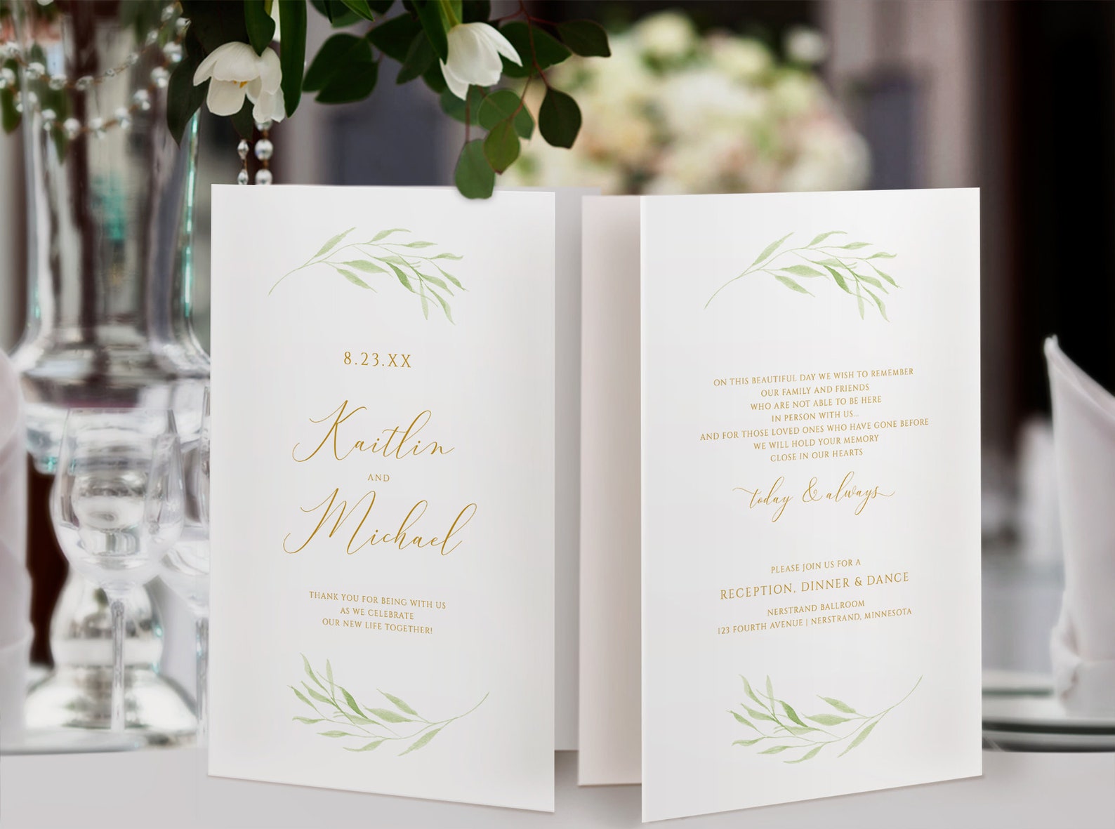 Wedding Program Booklet Wedding Program Template Folded - Etsy