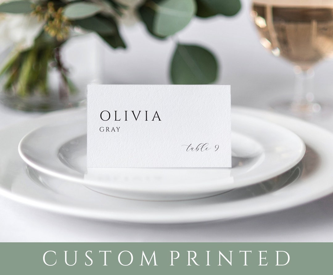 Wedding Place Cards, Printed Place Cards, Simple Place Cards, Table Name Cards, Table Name Tags ...