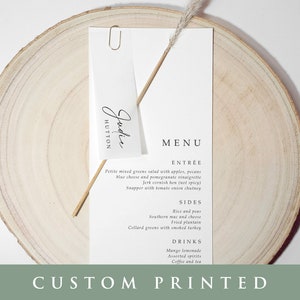 Name Cards | Printed Name Cards for Wedding | Menu Name Cards | Modern ...