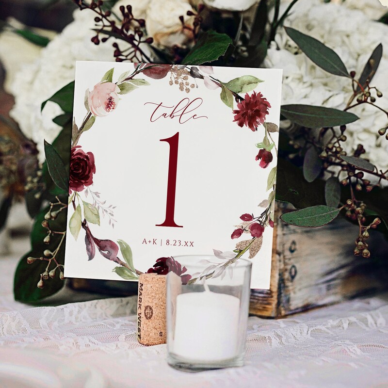 Table Number Tent - Etsy