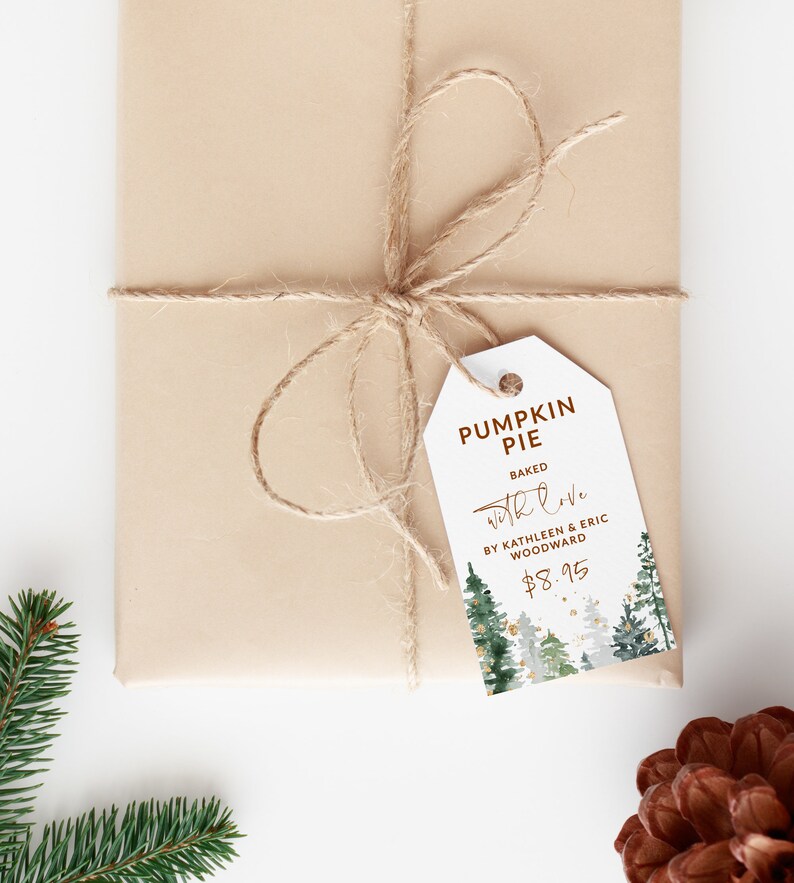 Bake Sale Tags Handmade Gift Tags Holiday Northwoods - Etsy