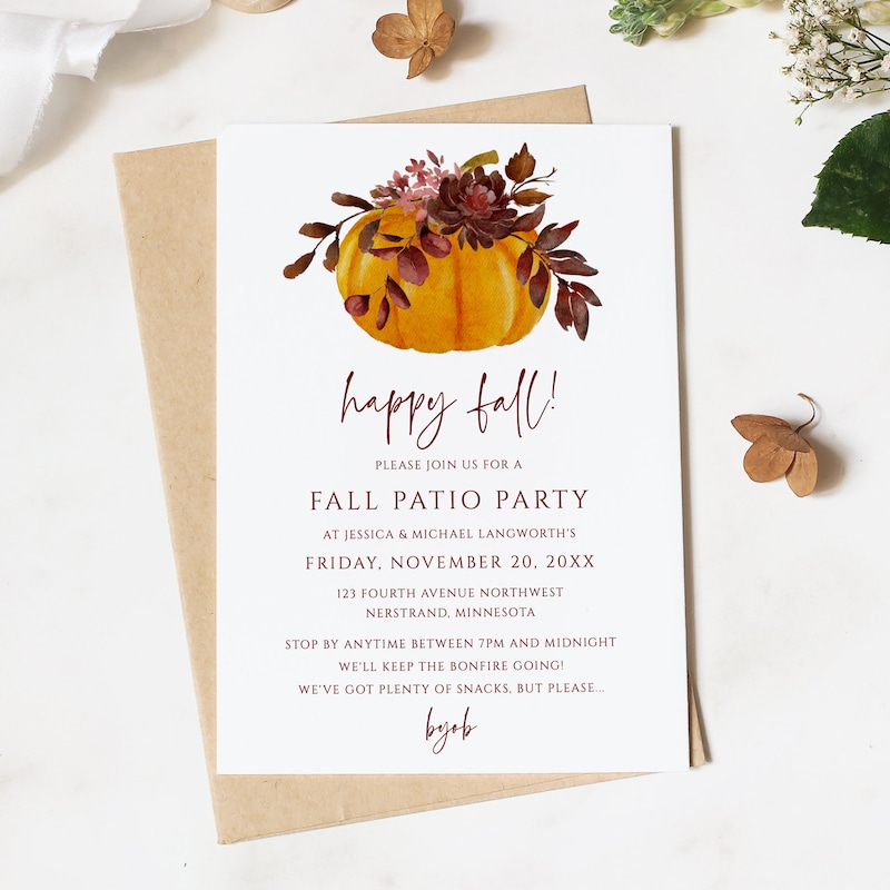 Fall Invitations - Etsy