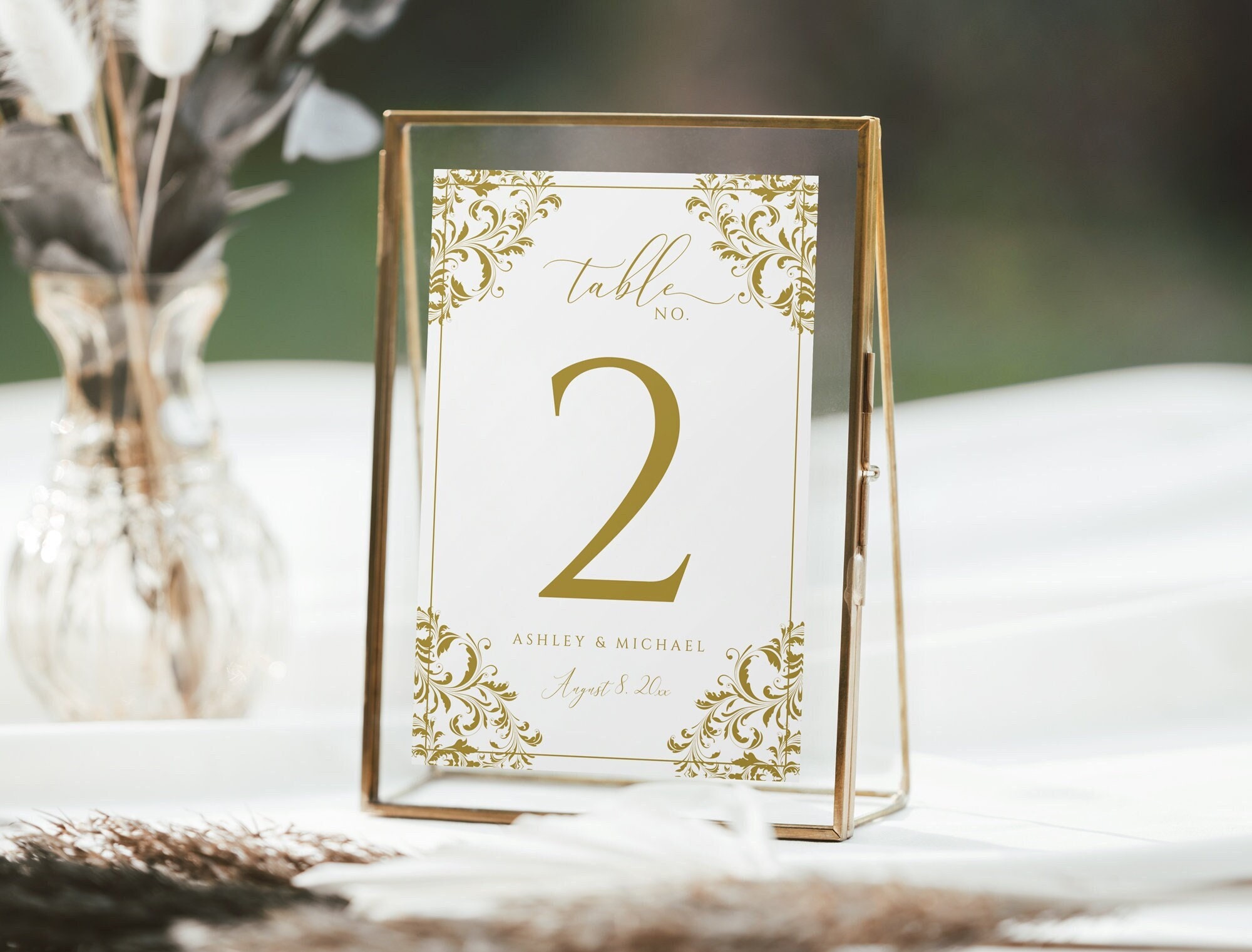 Vintage Table Numbers Template