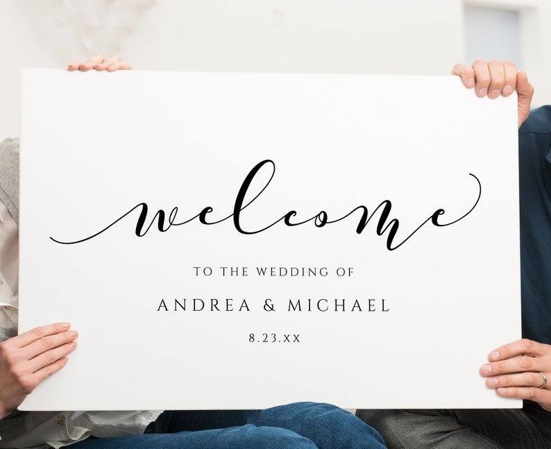 Wedding Welcome Sign Poster Wedding Sign Template Lively - Etsy