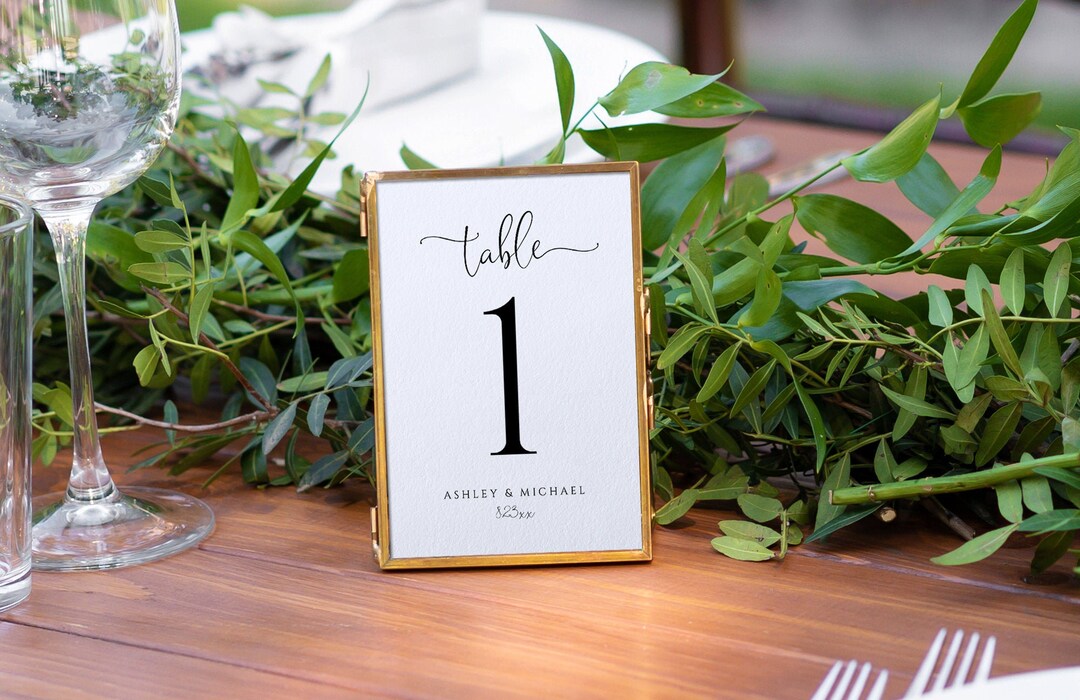 Backyard Wedding Table Numbers Template 4x6 Printable Table Numbers ...