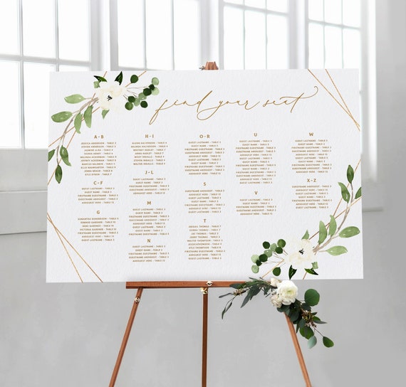 Seating Chart Poster Template