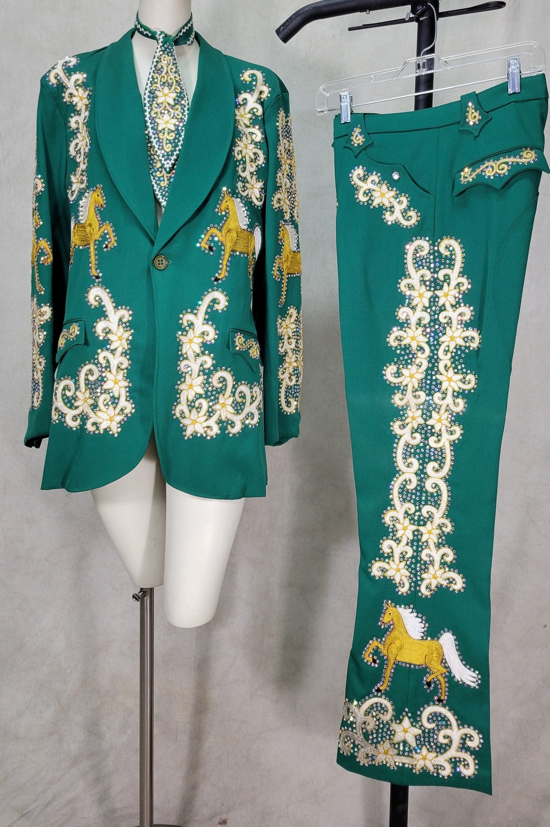 1960s Western Rhinestone Cowboy Suit W Horses Parade Performer - Etsy