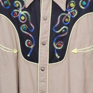 XL Flashy Studded 1950s Cowboy Shirt Western - Etsy