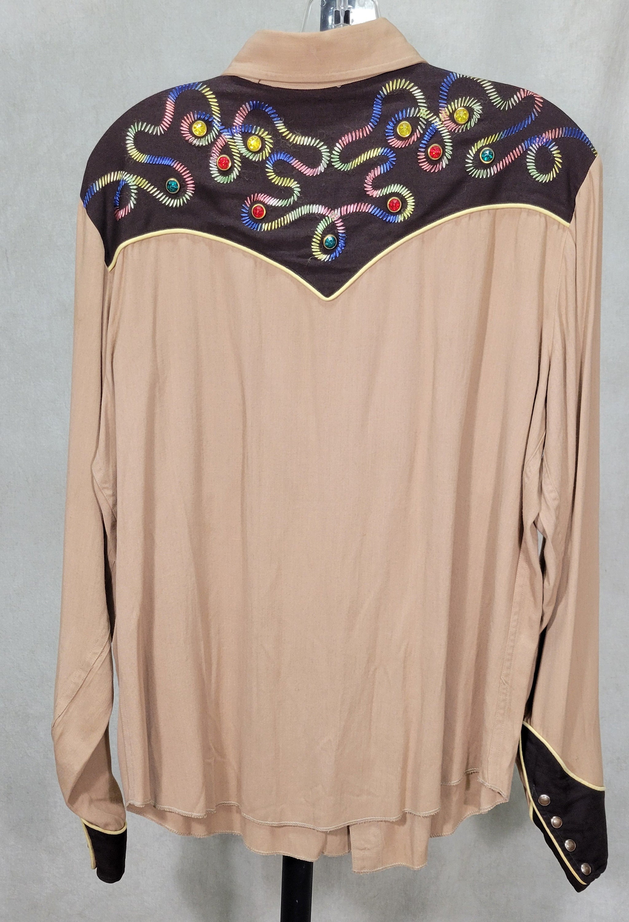 XL Flashy Studded 1950s Cowboy Shirt Western - Etsy