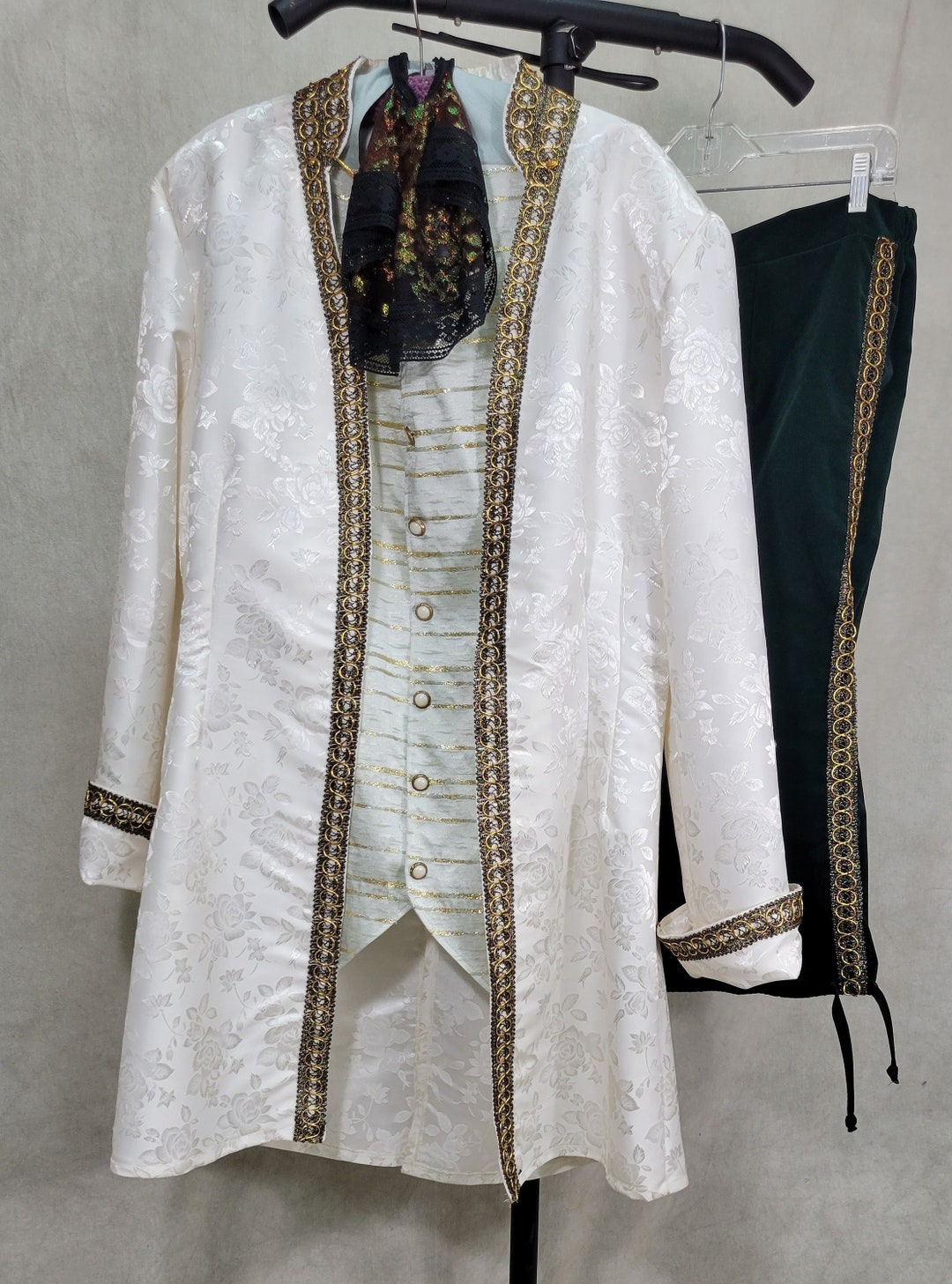 1700s Suit 4 Piece 18th Century Mens Jacket Vest Pant Tie - Etsy