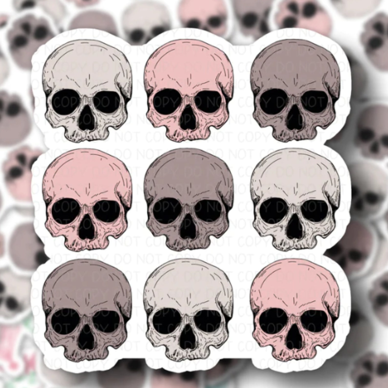Skull Stickers, Skelly Stickers, Vinyl Stickers, Matte Vinyl Stickers ...