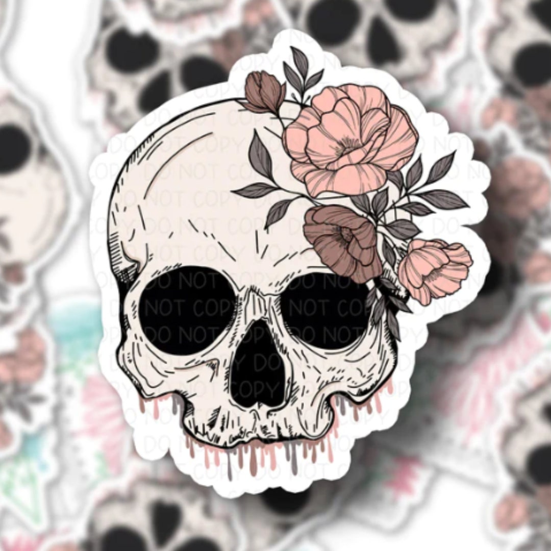Skull Stickers, Skelly Stickers, Vinyl Stickers, Matte Vinyl Stickers ...