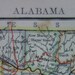 ALABAMA Old Map 1875 Original Antique State Maps of Alabama Vintage ...