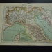 ITALY Old Map of Northern Italy 1880 Original Detailed Dutch - Etsy