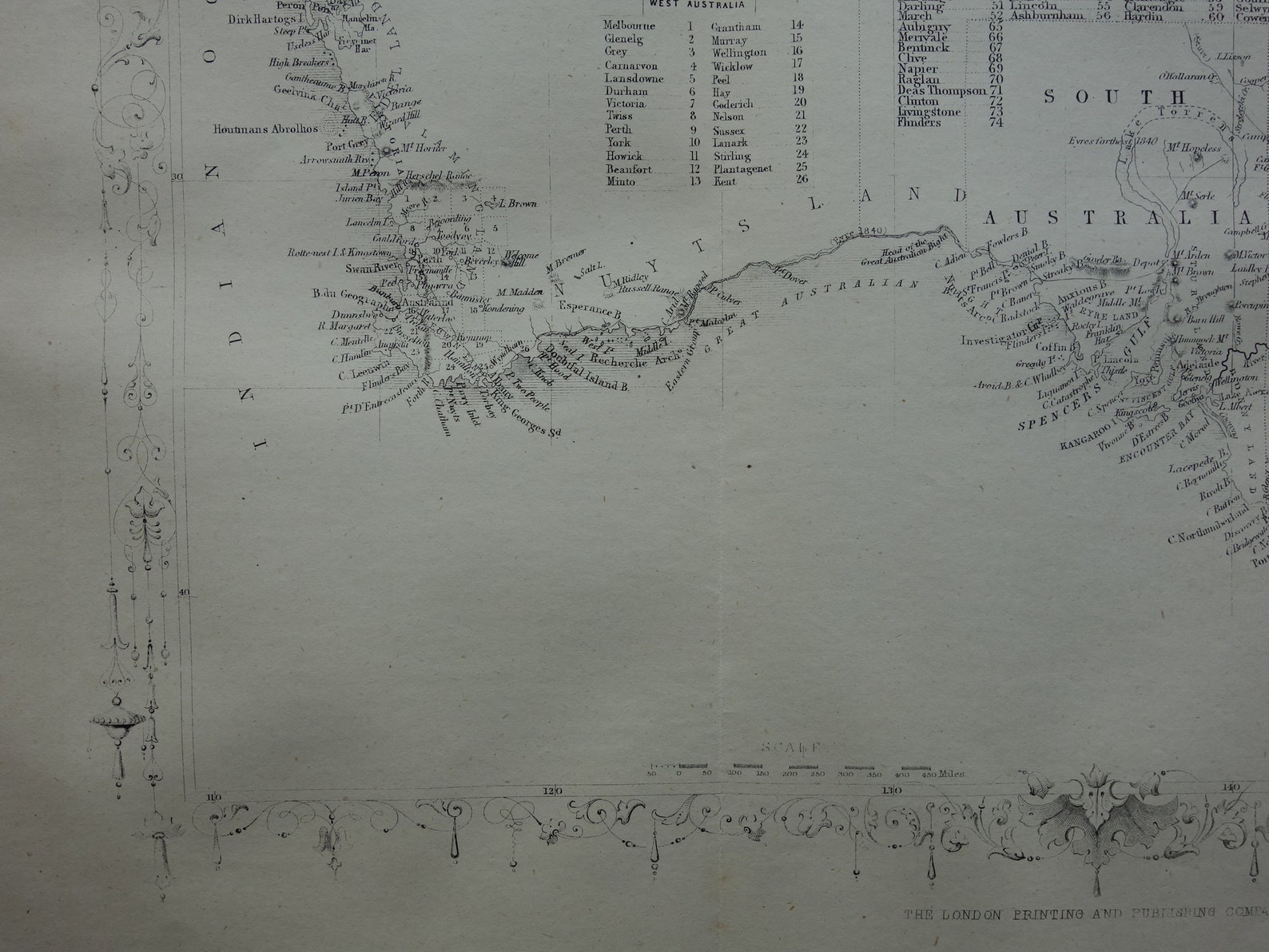 AUSTRALIA Old Map - Original Antique John Rapkin Map of Australia ...