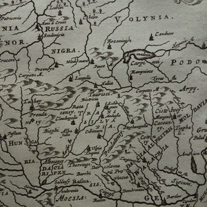 360+ Years Old Map of Moesia Dacia Antique Print Balkans Eastern Europe ...