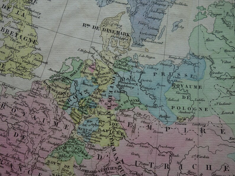 EUROPE Old Map of European History 1835 LARGE Original Antique - Etsy