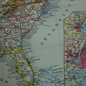 USA Old Map of the US 1928 Original Vintage Maps Two 2 | Etsy