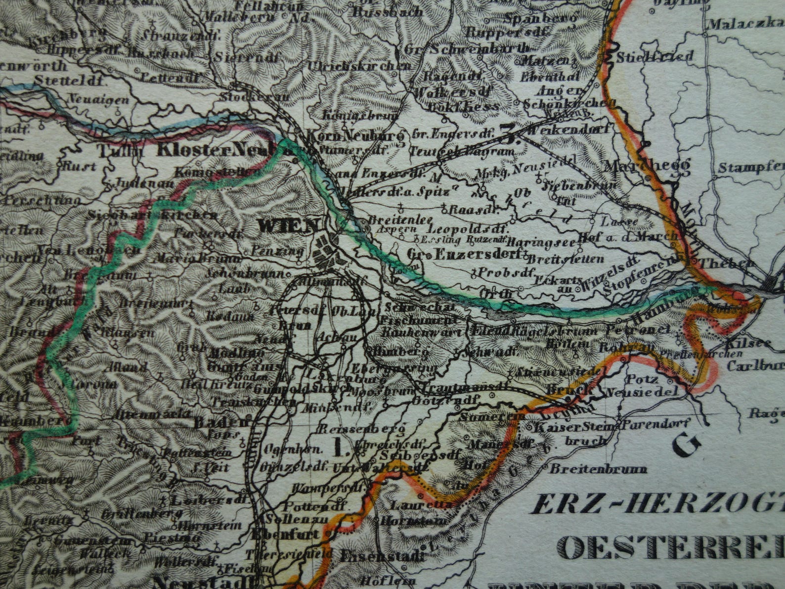 AUSTRIA Old Map of Archduchy 1850 Original Antique Poster of - Etsy Canada
