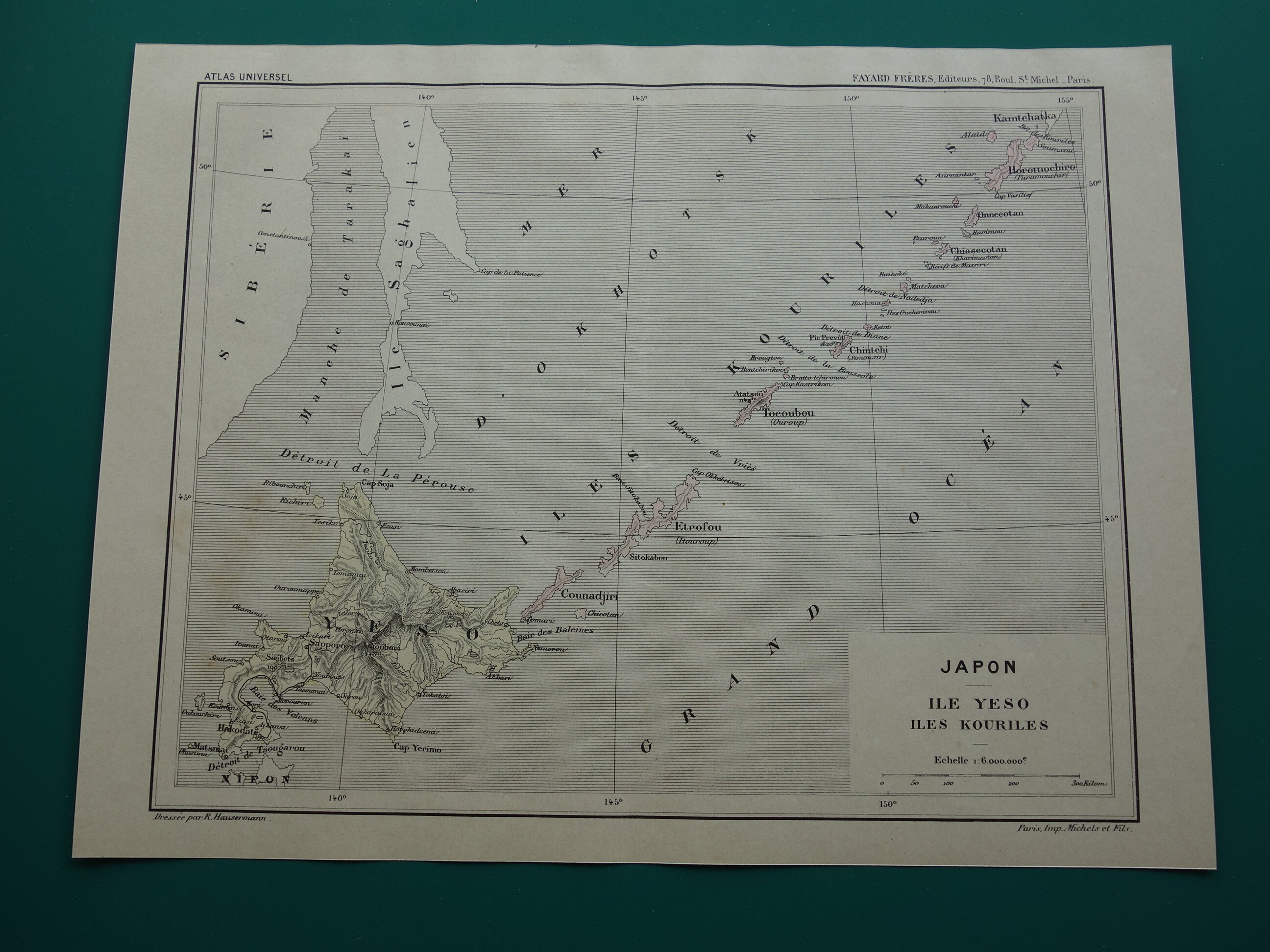 Old Map of Japan Hokkaido Ezo Island Eso Kuril Islands in 1896 - Etsy