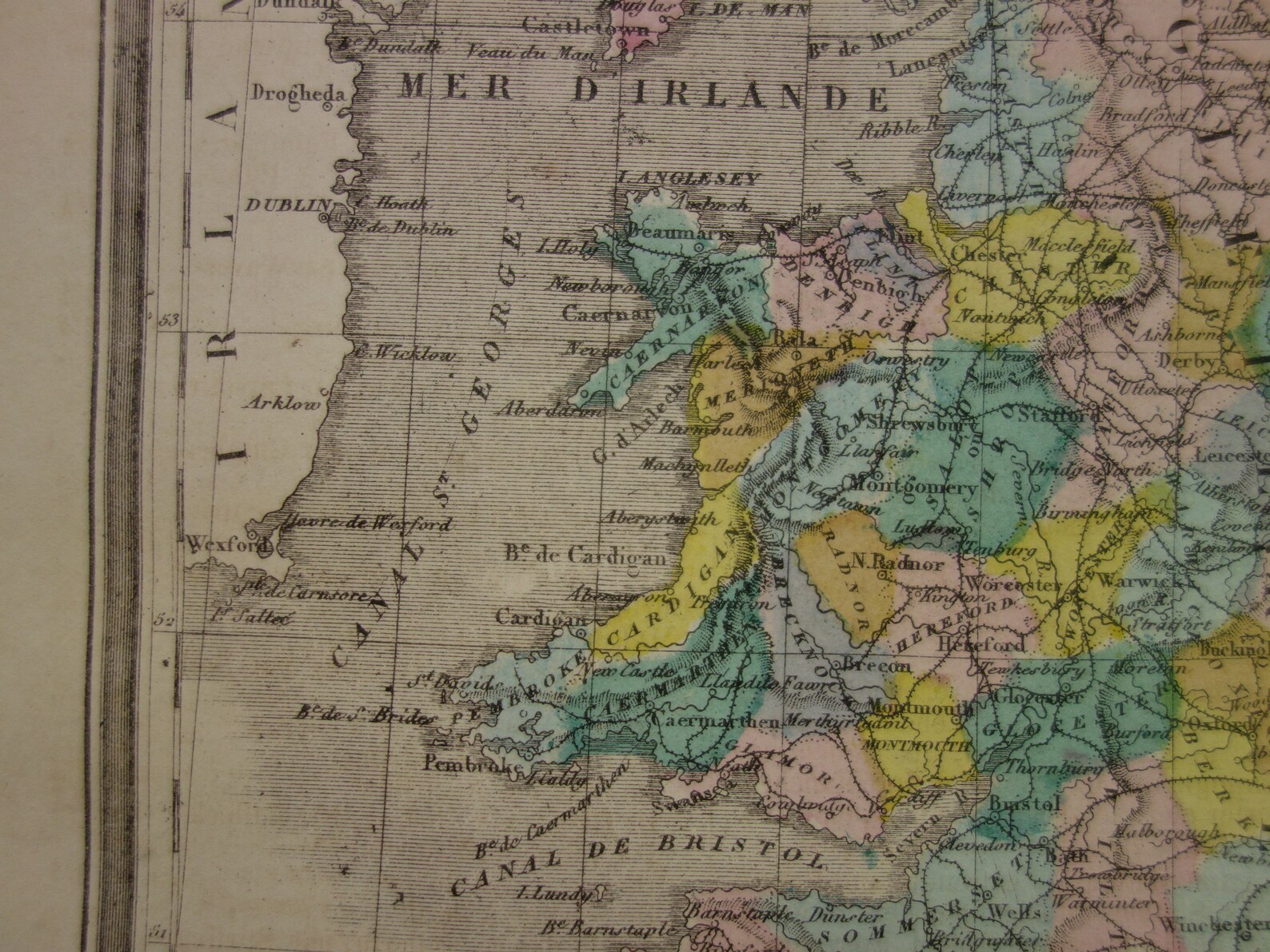 ENGLAND Antique Map of England and Wales 1878 Original Old - Etsy