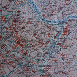 VIENNA Old Map of Vienna City Plan - 1913 Original Antique Detailed ...
