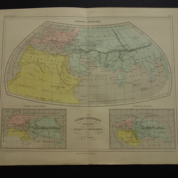 Ptolemy Map of the World - Etsy