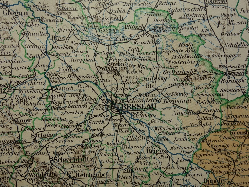 GERMANY Old Map of Germany 1905 Original Vintage Poster About - Etsy