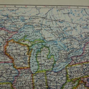 USA Old Map of the US 1928 Original Vintage Maps Two 2 | Etsy