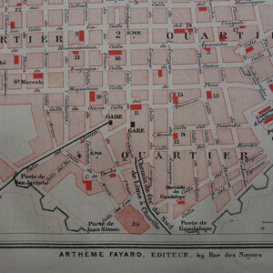 1877 LIMA Old Map of Lima Lovely Original Antique City Plan Lima Peru ...